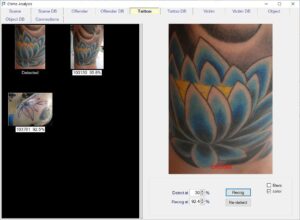 f2 Tattoo Recognition Module matches helps identify unknown tattoos.