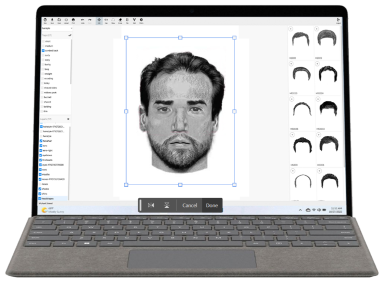 SketchCop® Facial Composite System digital sketch software app